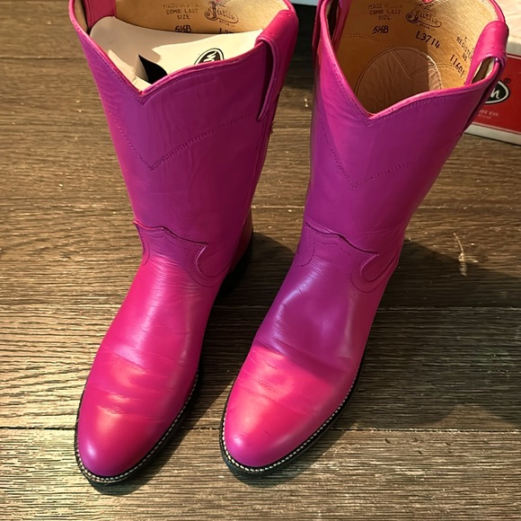 Justin Boots | Shoes | Vintage Justin Boots Pink With Vintage Original ...